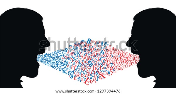 Face Face Between Two Men Profile Stock Vector (Royalty Free ...