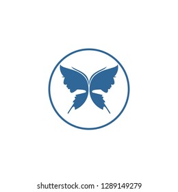 Face Butterfly Logo Template Stock Vector (Royalty Free) 1289149279 ...