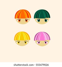 Face Cartoon Icons Stock Vector (Royalty Free) 555479026 | Shutterstock
