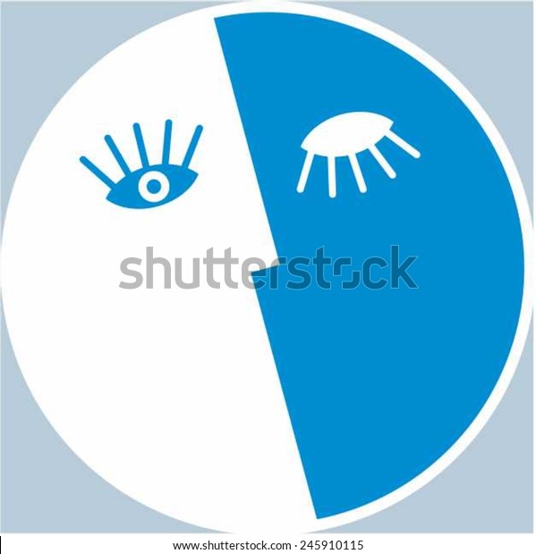 Face Circle One Eye Open Other Stock Vector (Royalty Free) 245910115 ...