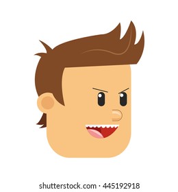 Face Competitive Man Icon Stock Vector (Royalty Free) 445192918 ...