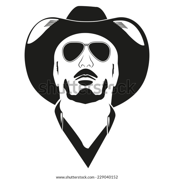 Face Cowboy Stock Vector (Royalty Free) 229040152