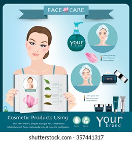 Face Creams Using Infographics Moisturizing Cream Stock Vector (Royalty ...