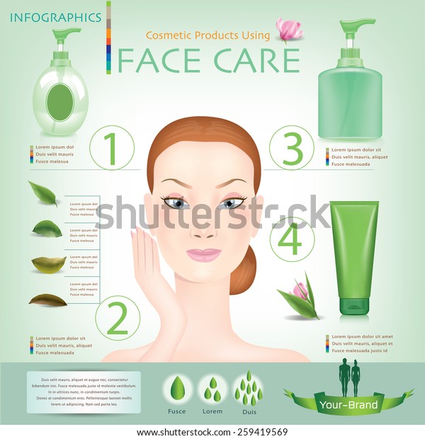 Face Creams Using Infographics Moisturizing Cream Stock Vector (Royalty ...
