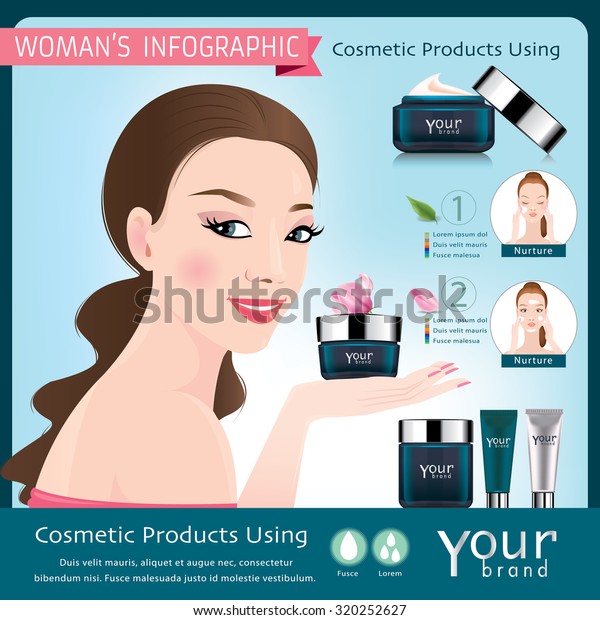 Face Creams Using Infographics Moisturizing Cream Stock Vector (Royalty ...