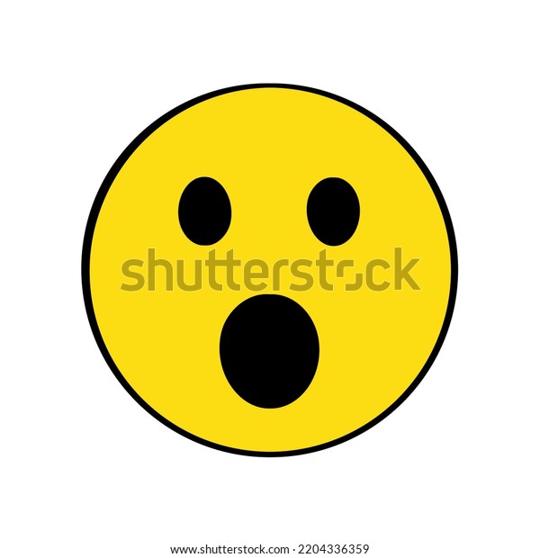 Face Emoji Open Mouth Vector Illustration Stock Vector (Royalty Free ...
