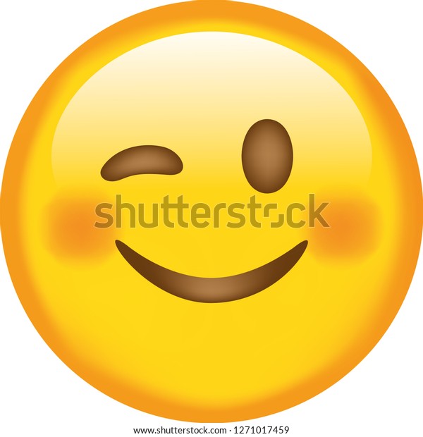 Cara. Emoji. Sonriendo. Emoticon suave aislado sobre fondo blanco.