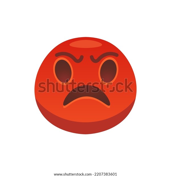 Face Evil Emoji Flat Icon Web Stock Vector (Royalty Free) 2207383601 ...