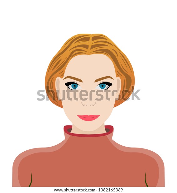 Face Expression Cute Woman Female Emotion Stock Vector Royalty Free