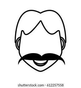 Face Guy Happy Outline Stock Vector (Royalty Free) 612257558 | Shutterstock