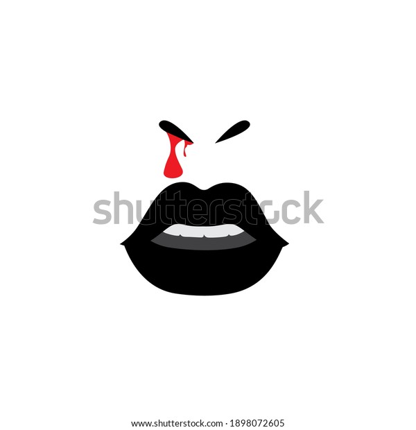 Face Has Nose Bleeding Nose Mouth Stock Vector (Royalty Free ...