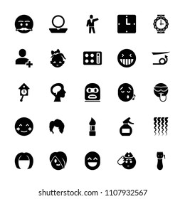 Face Icon Collection 25 Face Filled Stock Vector (Royalty Free ...