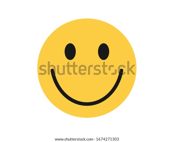 Gezichtspictogram. Eenvoudig emotie-pictogram. Smile-pictogram ...
