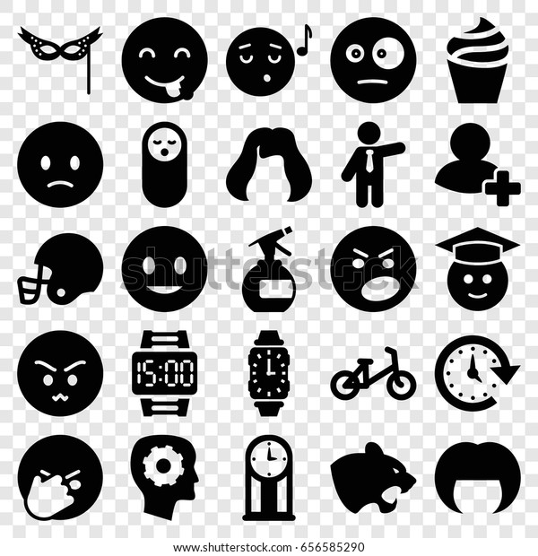 Face Icons Set Set 25 Face Stock Vector (Royalty Free) 656585290 ...