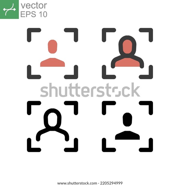 Face Id Facial Authentication Face Scan Stock Vector (Royalty Free ...