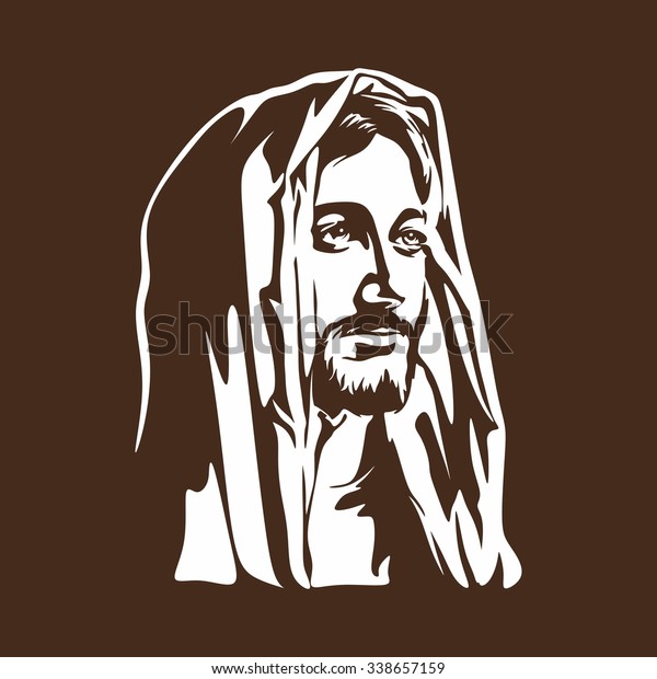 Face Jesus Hand Drawn Art Stock Vector (Royalty Free) 338657159 ...