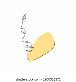 Face Line Art Face Painting Vector Stock Vector (Royalty Free ...