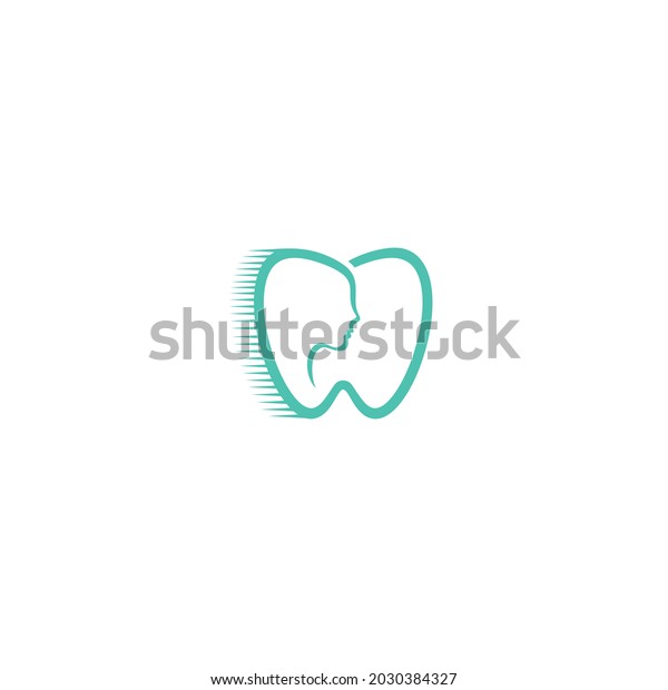 Face Logo Design Dentists Tooth Shape Stock Vector (Royalty Free ...
