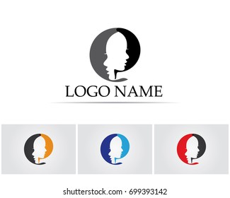 Face Face Logo Symbols: vector de stock (libre de regalías) 699393142 ...