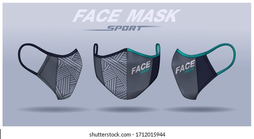 Face Mask Design Template Dust Protection Stock Vector (Royalty Free ...