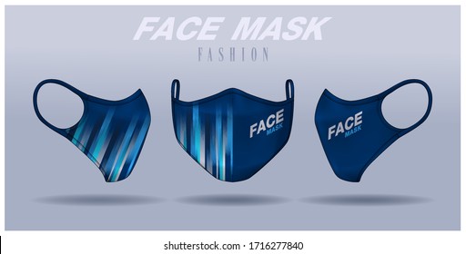 Face Mask Design Template Dust Protection Stock Vector (Royalty Free ...