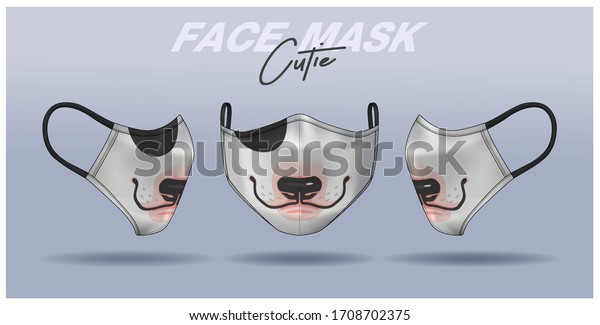 Face Mask Design Template Dust Protection Stock Vector (Royalty Free ...