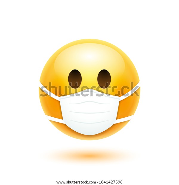 Face Mask Emoji Vector Cartoon Icon Stock Vector (Royalty Free ...