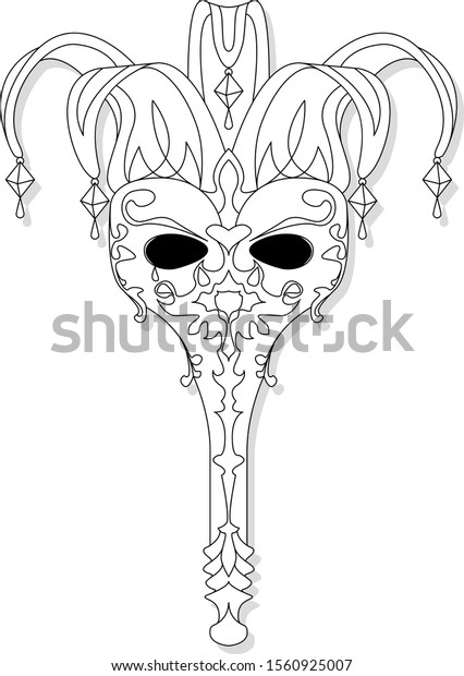 Face Mask Joker Style Isolated Vector Stock Vector (Royalty Free ...