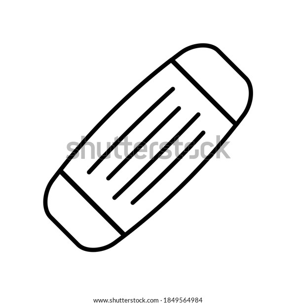 Face Mask Plain Line Icon Stock Vector (Royalty Free) 1849564984 ...