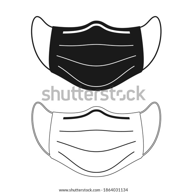 Face Masks Pictogram Set Vector Icons Stock Vector (Royalty Free ...