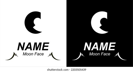 Face Moon Stock Vector (Royalty Free) 2203505439 | Shutterstock