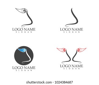 Face Nose Icon Logo Design Stock Vector (Royalty Free) 1024384687 ...