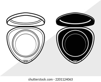 Face Powder Svg Printable Vector Illustration Stock Vector (Royalty ...
