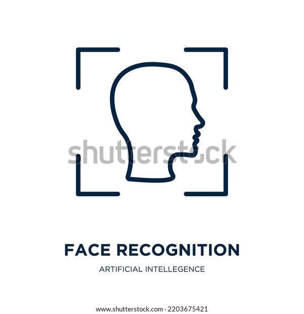 Face Recognition Icon Artificial Intellegence Future Stock Vector ...