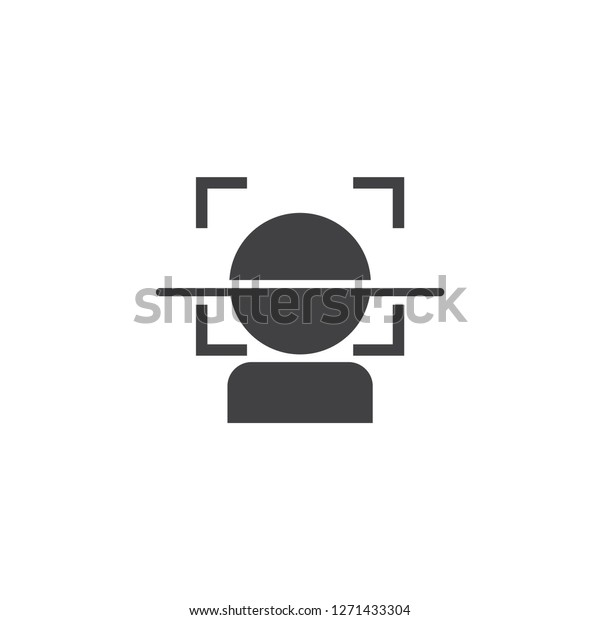 Face Recognition Icon Biometric Identification Facial Stock Vector ...