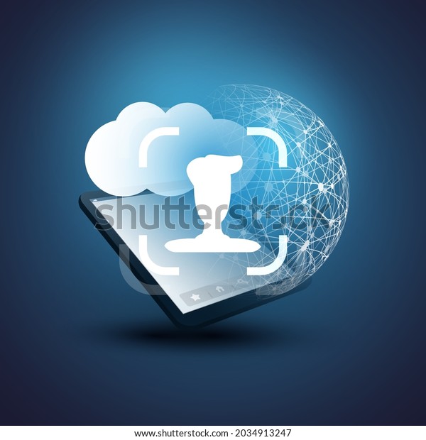 Face Recognition Login Facial User Authentication Stock Vector (Royalty ...