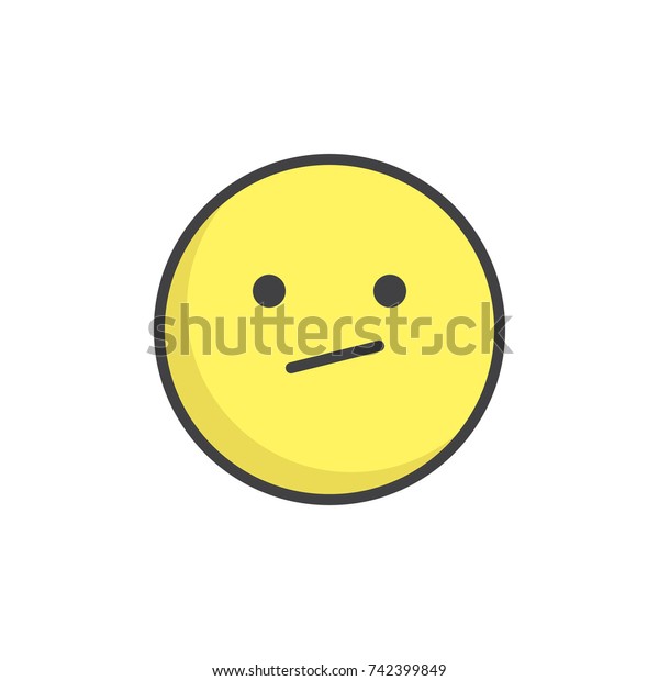 Face Rolling Face Emoticon Filled Outline Stock Vector (Royalty Free ...
