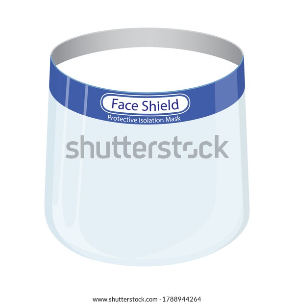 Face Shield Full Cover Transparent Plastic Stock Vector (Royalty Free ...