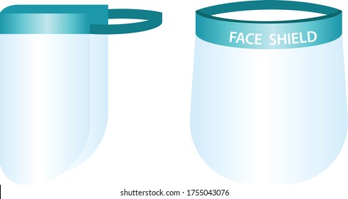 Face Shield Protection Coronavirus Design Mockup Stock Vector (Royalty ...