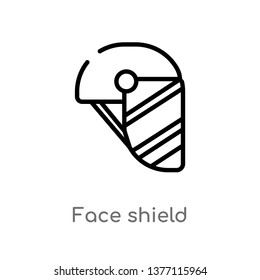 Face Shield Vector Line Icon Simple Stock Vector (Royalty Free) 1377115964