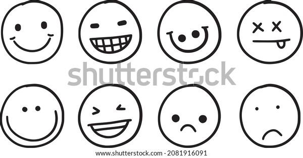 Face Smile Icon Positive Negative Neutral Stock Vector (Royalty Free ...