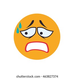 Face Sphere Sad Eyes Expression Cartoon Stock Vector (Royalty Free ...