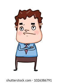Face Sullen Man Cartoon Stock Vector (Royalty Free) 1026386791 ...