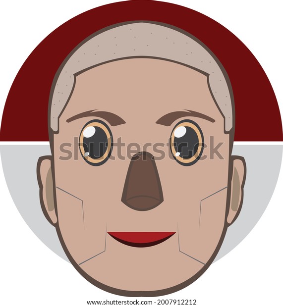 Face Sweet Brownskinned Man Smile That Stock Vector (Royalty Free ...