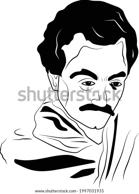 Face Vector Kahlil Gibran Stock Vector (Royalty Free) 1997031935 ...