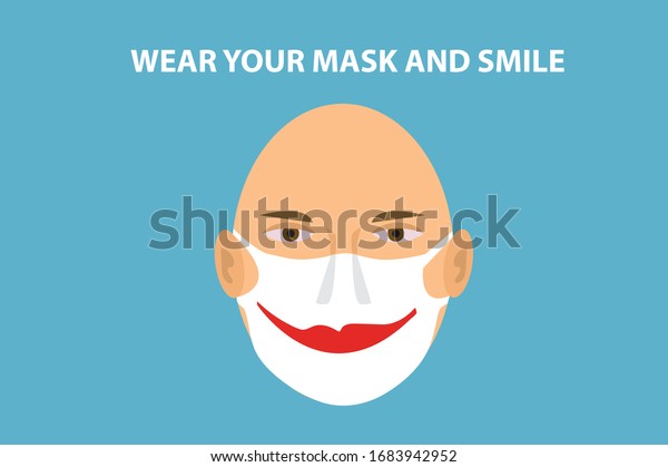 Face Wearing Funny Mask Stock Vector (Royalty Free) 1683942952 ...