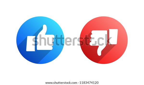 Facebook Like Dislike Vector Modern Icons Stock Vector (Royalty Free ...