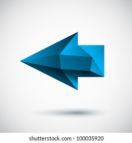 Faced Cyan Left Arrow Stock Vector (Royalty Free) 100035920 | Shutterstock