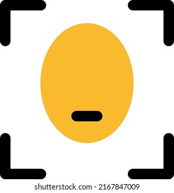 Faceid Icon Illustration Vector On White Stock Vector (Royalty Free ...
