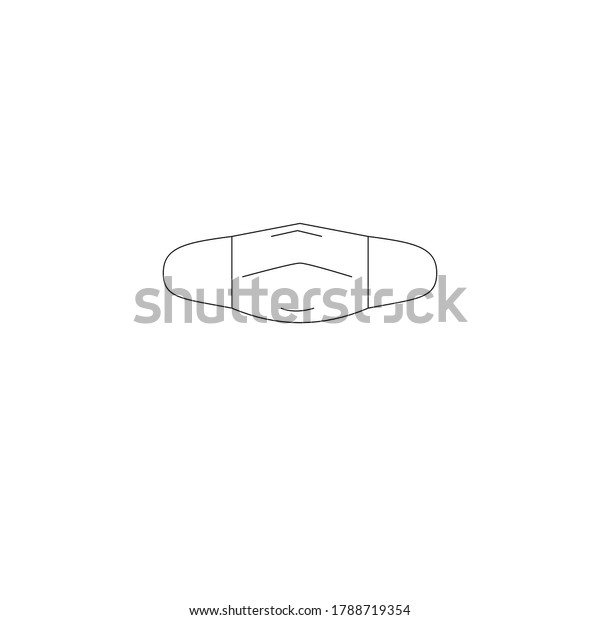 Facemask Pictogram Vector Illustration Doodle Symbol Stock Vector ...